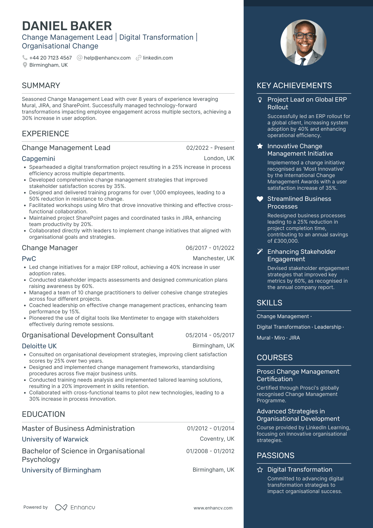 Change Management CV Examples & Guide for 2026