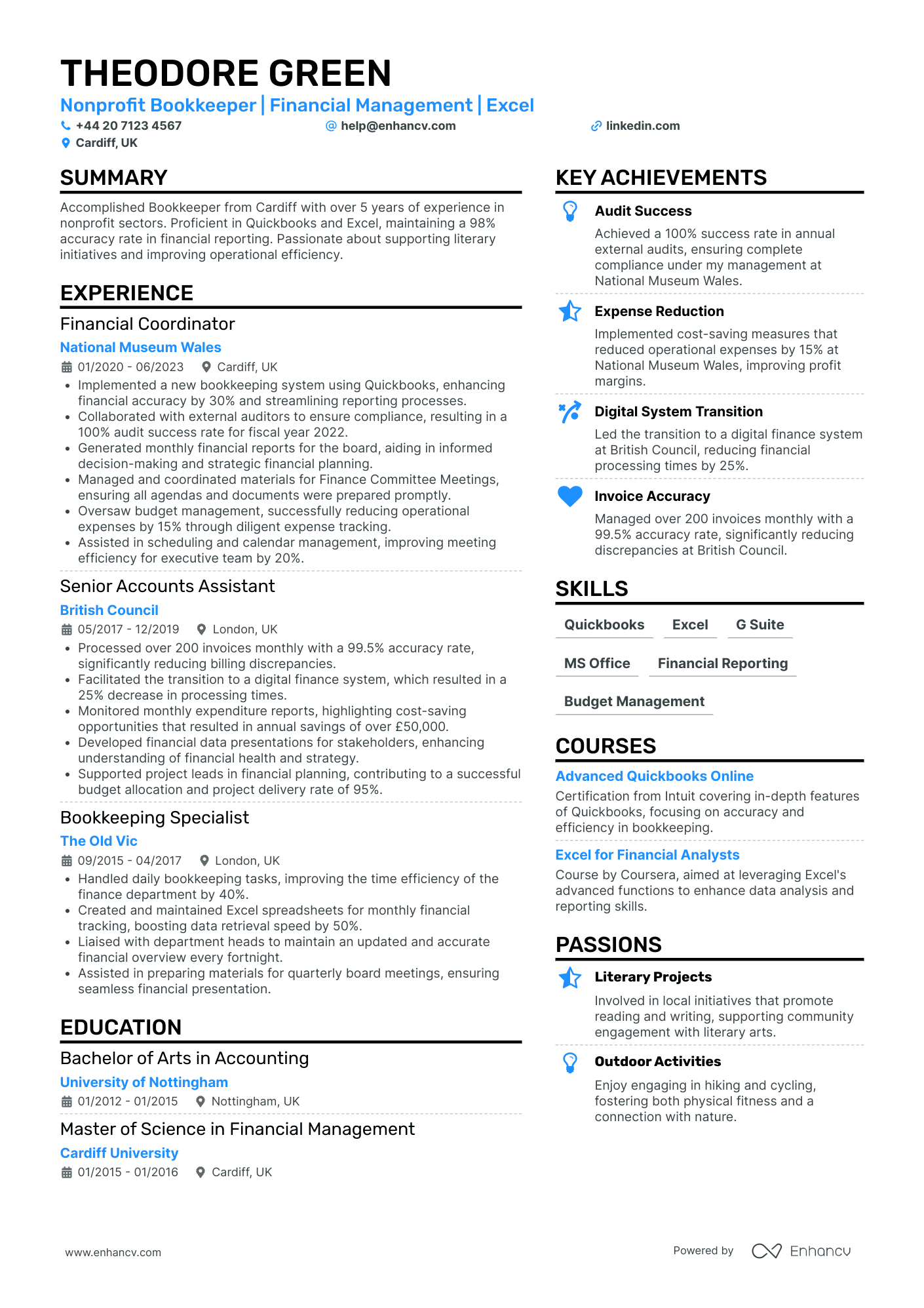Bookkeeper CV Examples & Guide for 2026