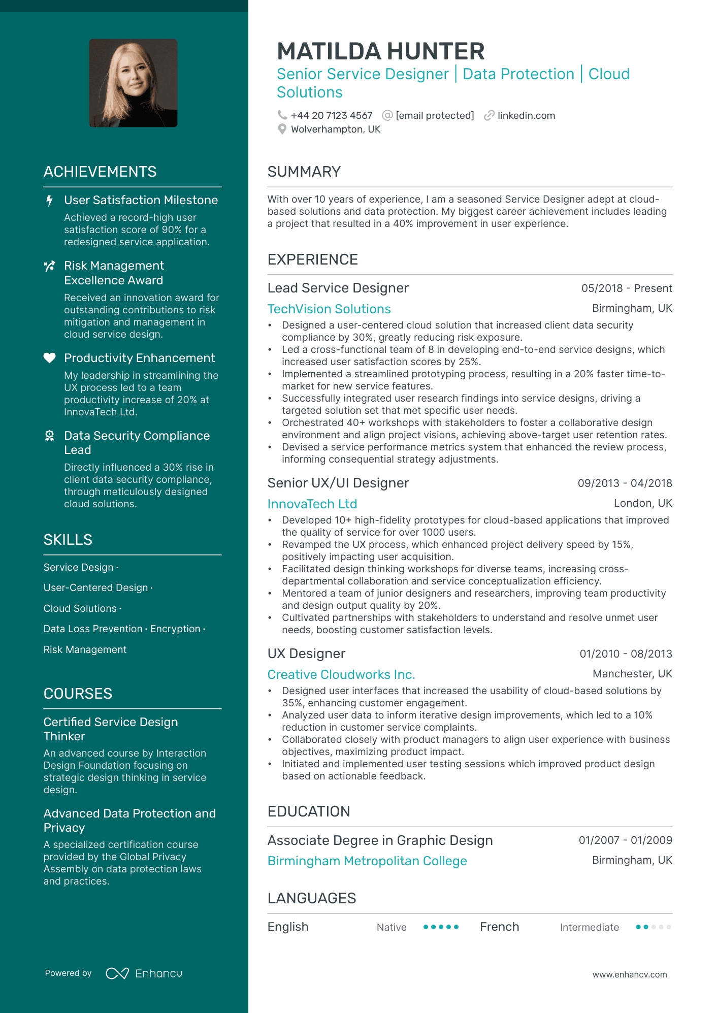 Product Designer CV Examples & Guide for 2025