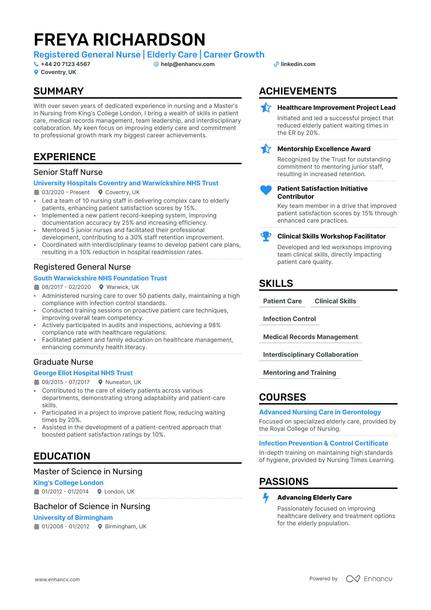 Nurse CV Examples & Guide for 2024