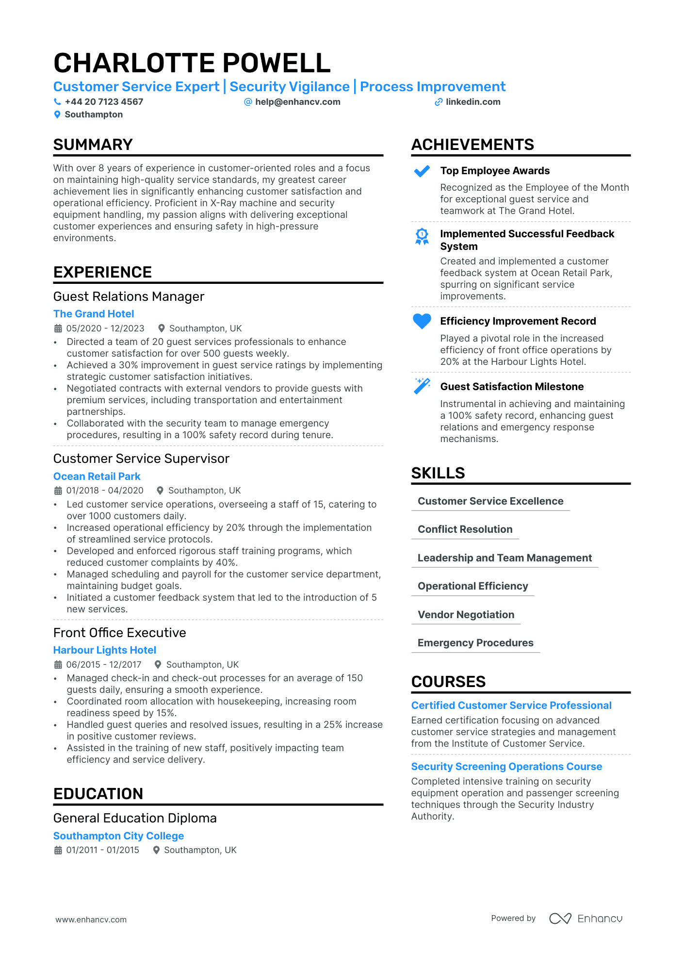 Security Officer CV Examples & Guide for 2024