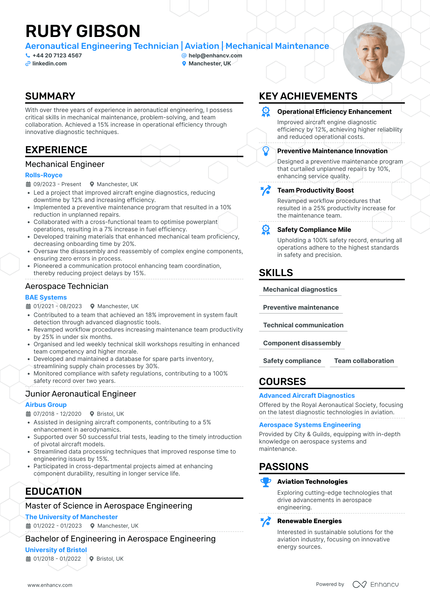 Aerospace Engineering CV Examples & Guide for 2026