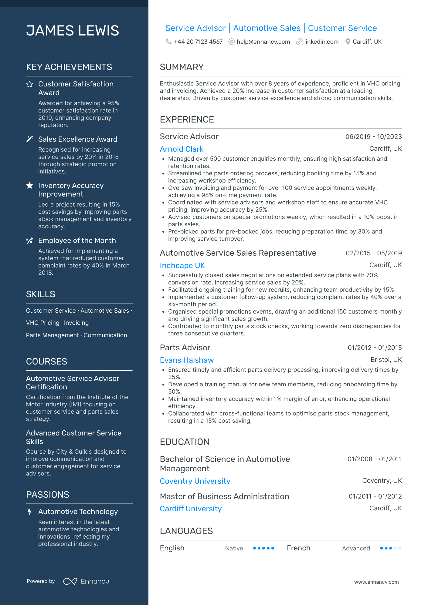 Sales Advisor CV Examples & Guide for 2026