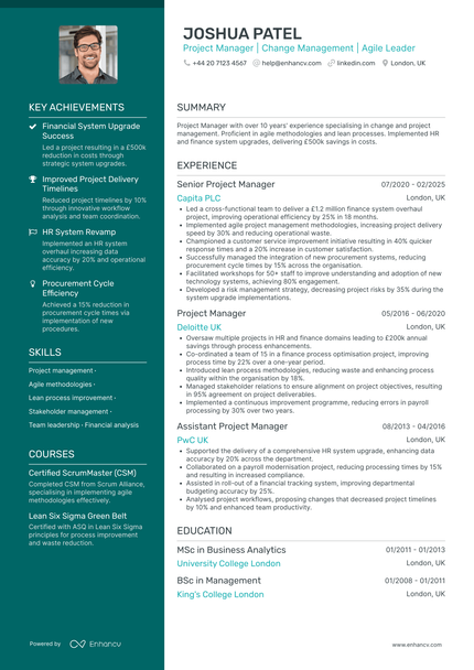 Agile Project Manager CV Examples & Guide for 2026