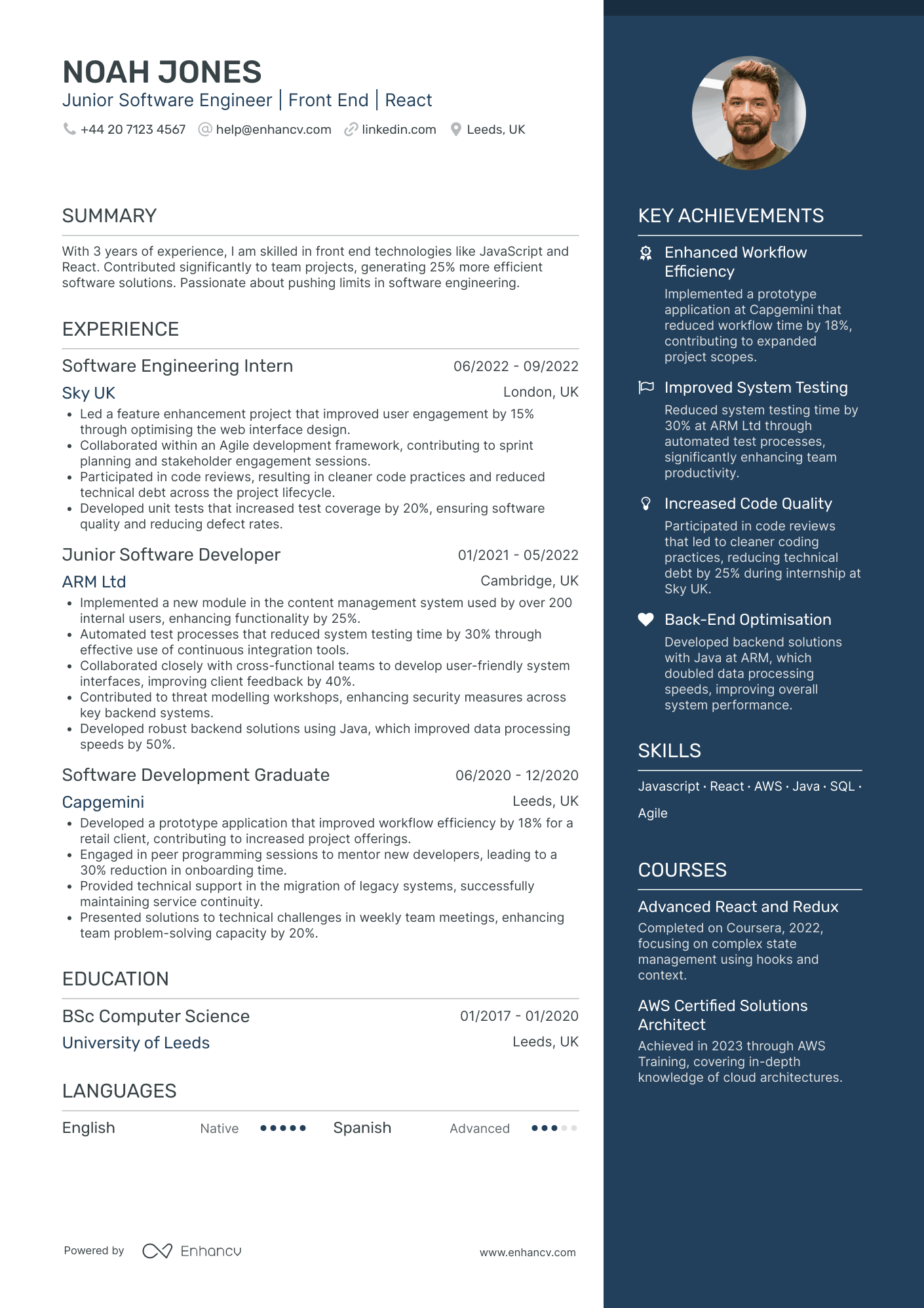 Junior Software Engineer CV Examples & Guide for 2025