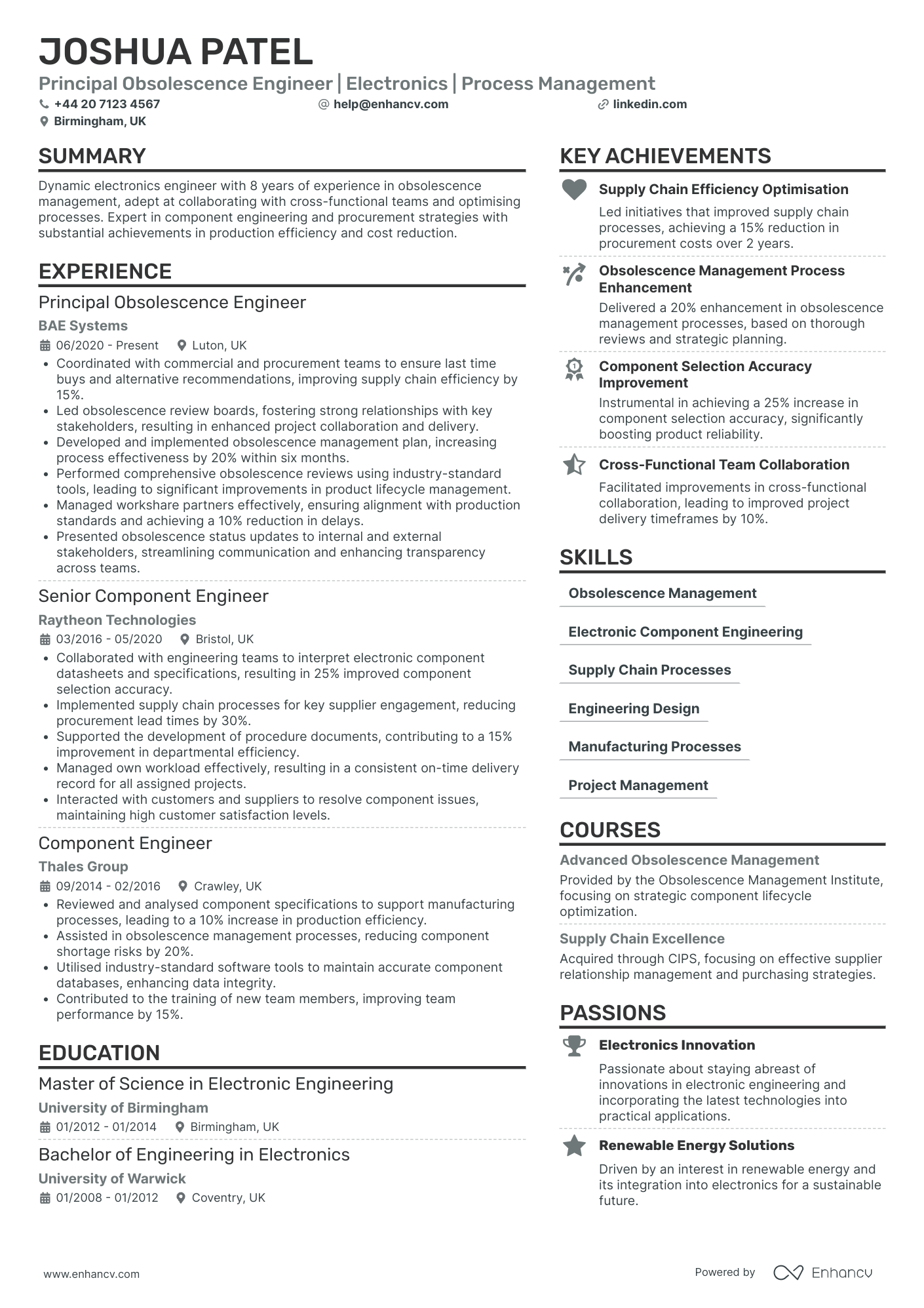 Aerospace Engineering CV Examples & Guide for 2026