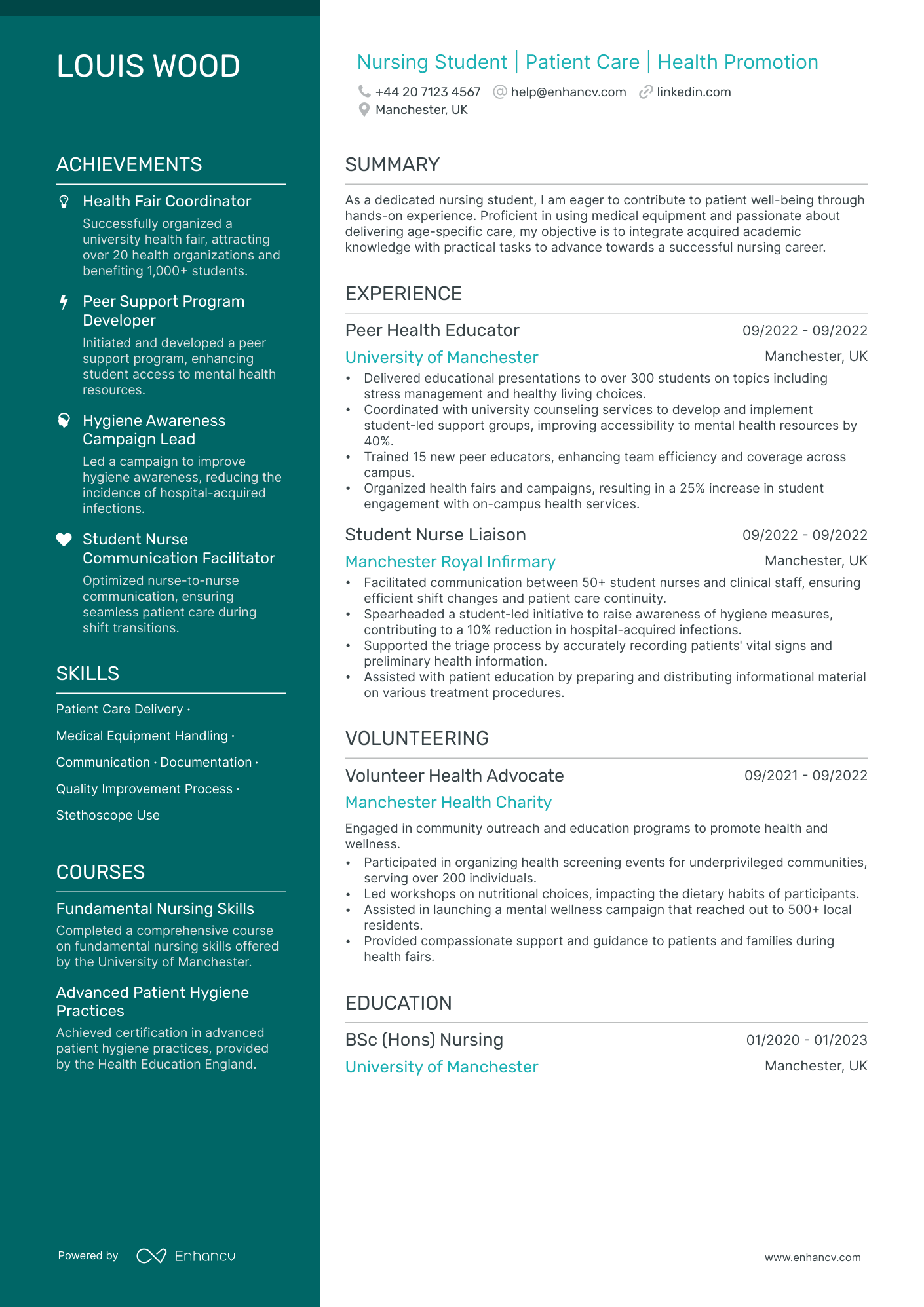 Nursing Student CV Examples & Guide for 2025