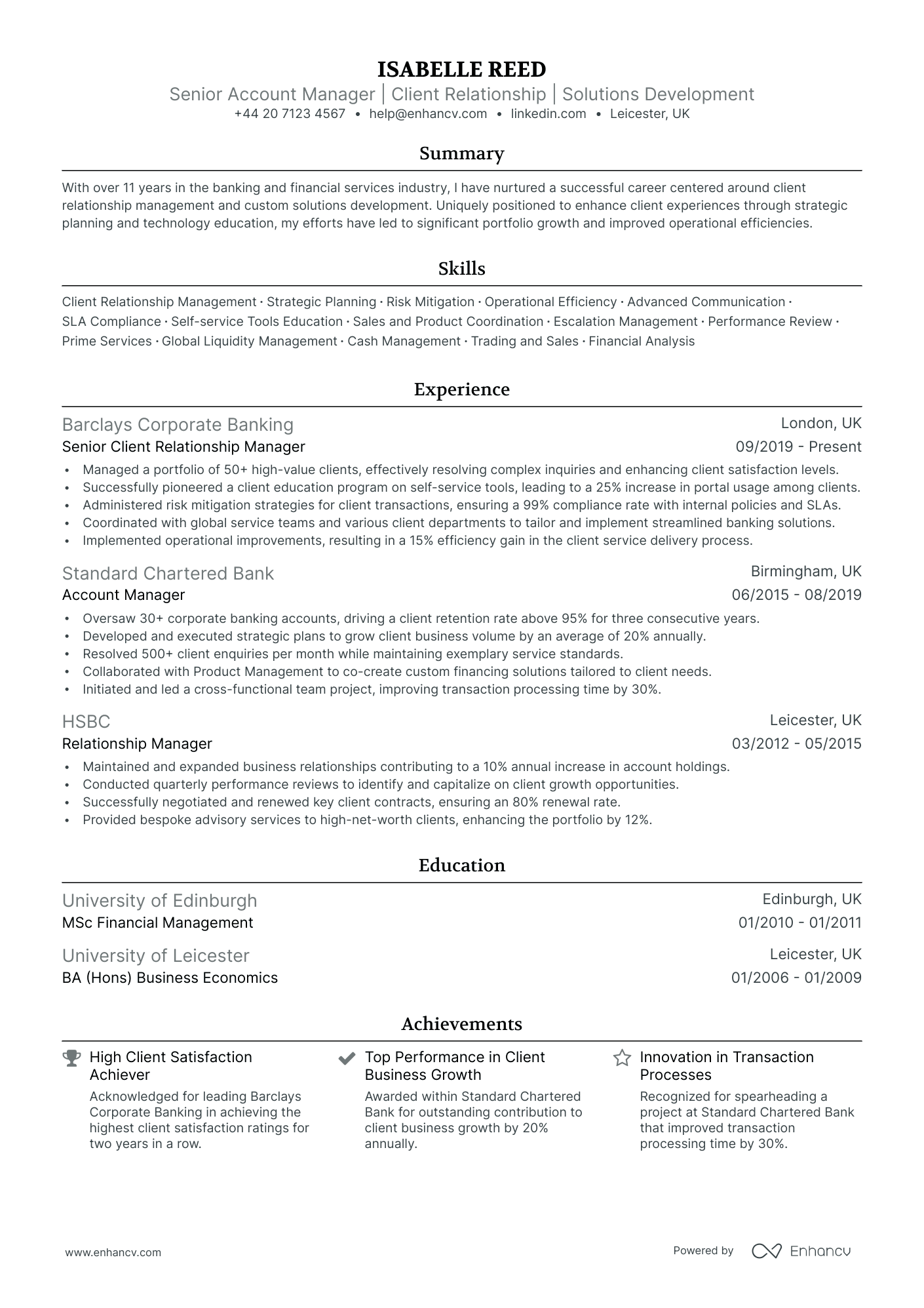 Senior Account Manager CV Examples & Guide for 2025