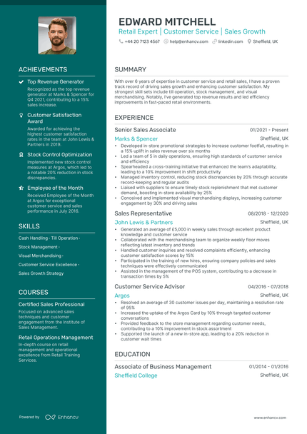 Shop Assistant CV Examples & Guide for 2025