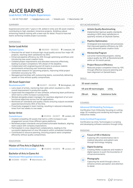 Artist CV Examples & Guide for 2026