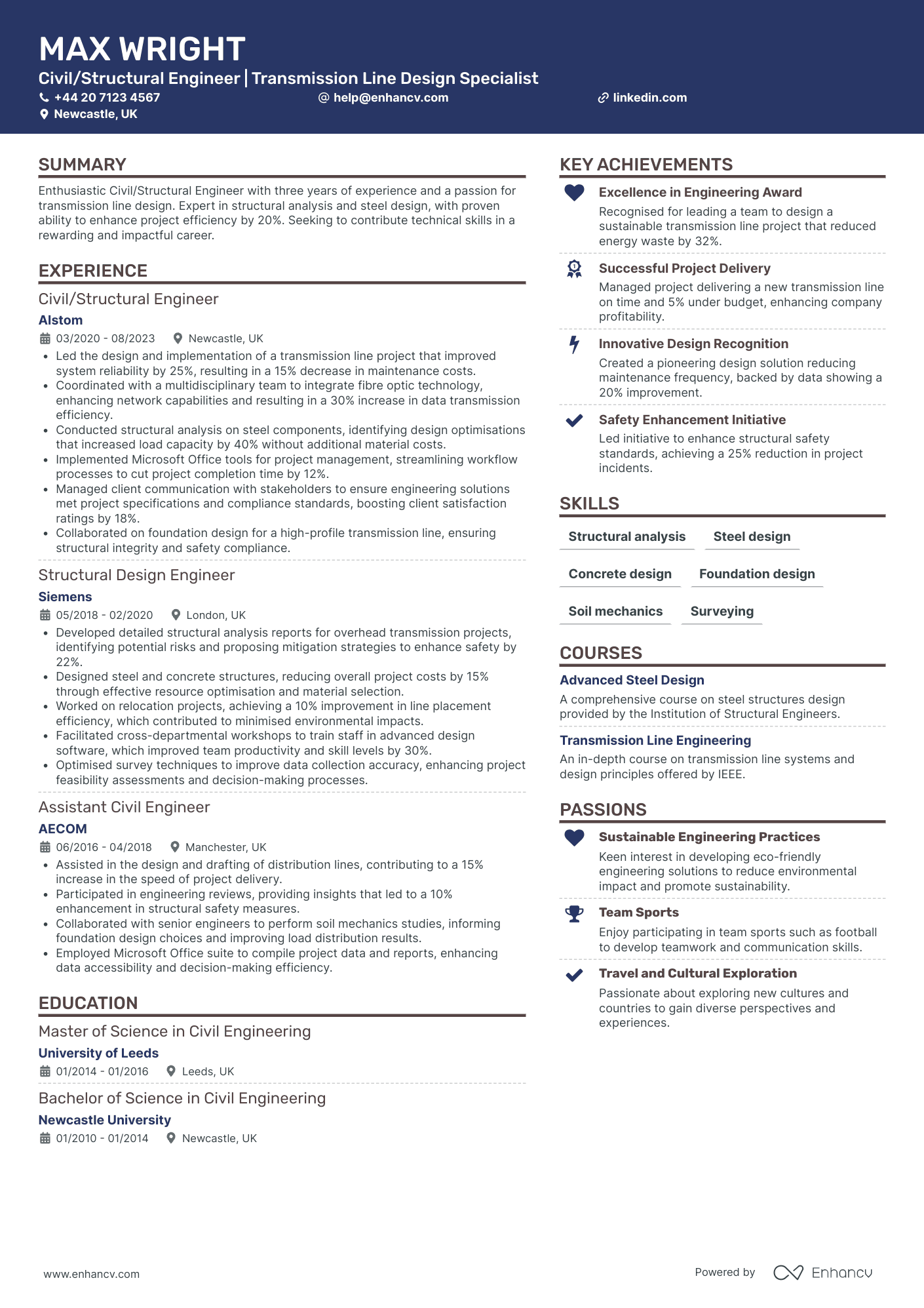 Civil Engineer CV Examples & Guide for 2026