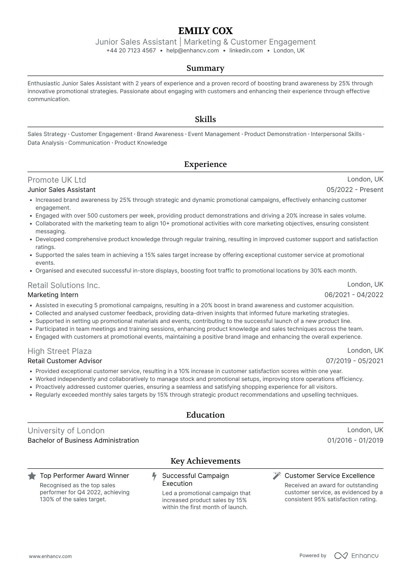 Sales Assistant CV Examples & Guide for 2026
