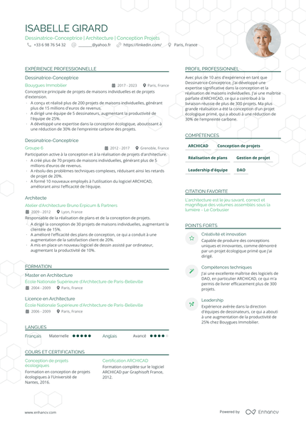 3 exemples de CV d'architecte pour 2024