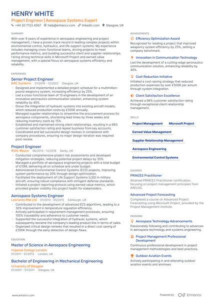 Aerospace Engineering CV Examples & Guide for 2025