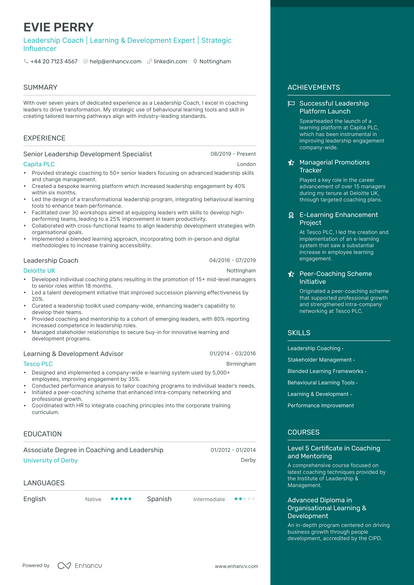 Coaching CV Examples & Guide for 2025