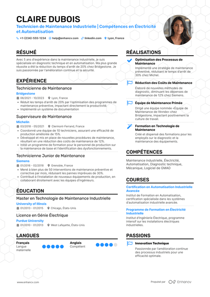 CV Technicien de Maintenance : Exemples et Conseils