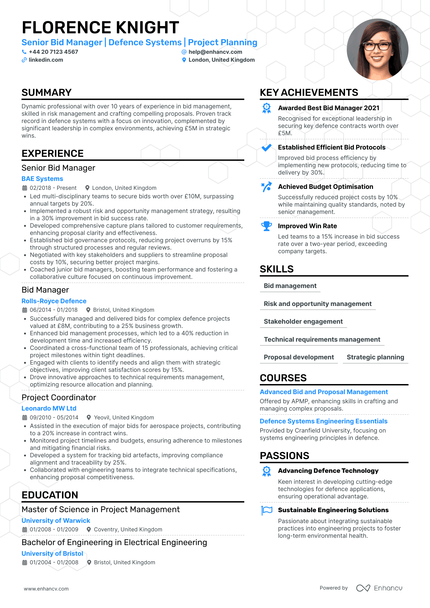 Bid Manager CV Examples & Guide for 2026
