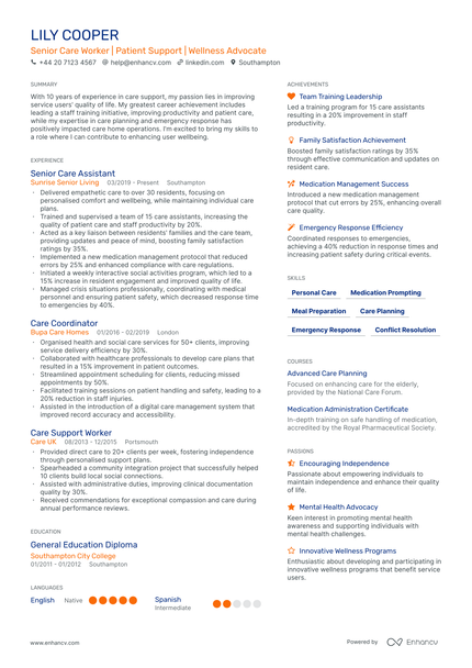 Care Worker CV Examples & Guide for 2025