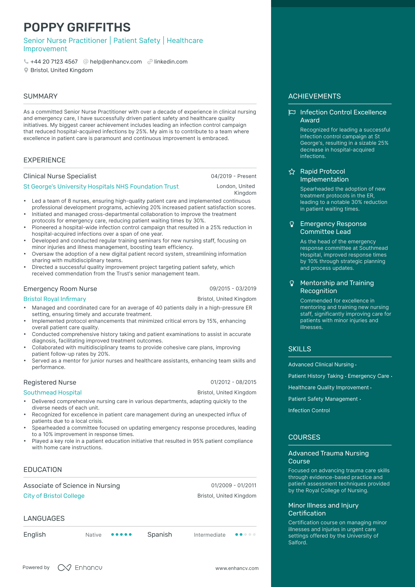 Nurse Practitioner CV Examples & Guide for 2025