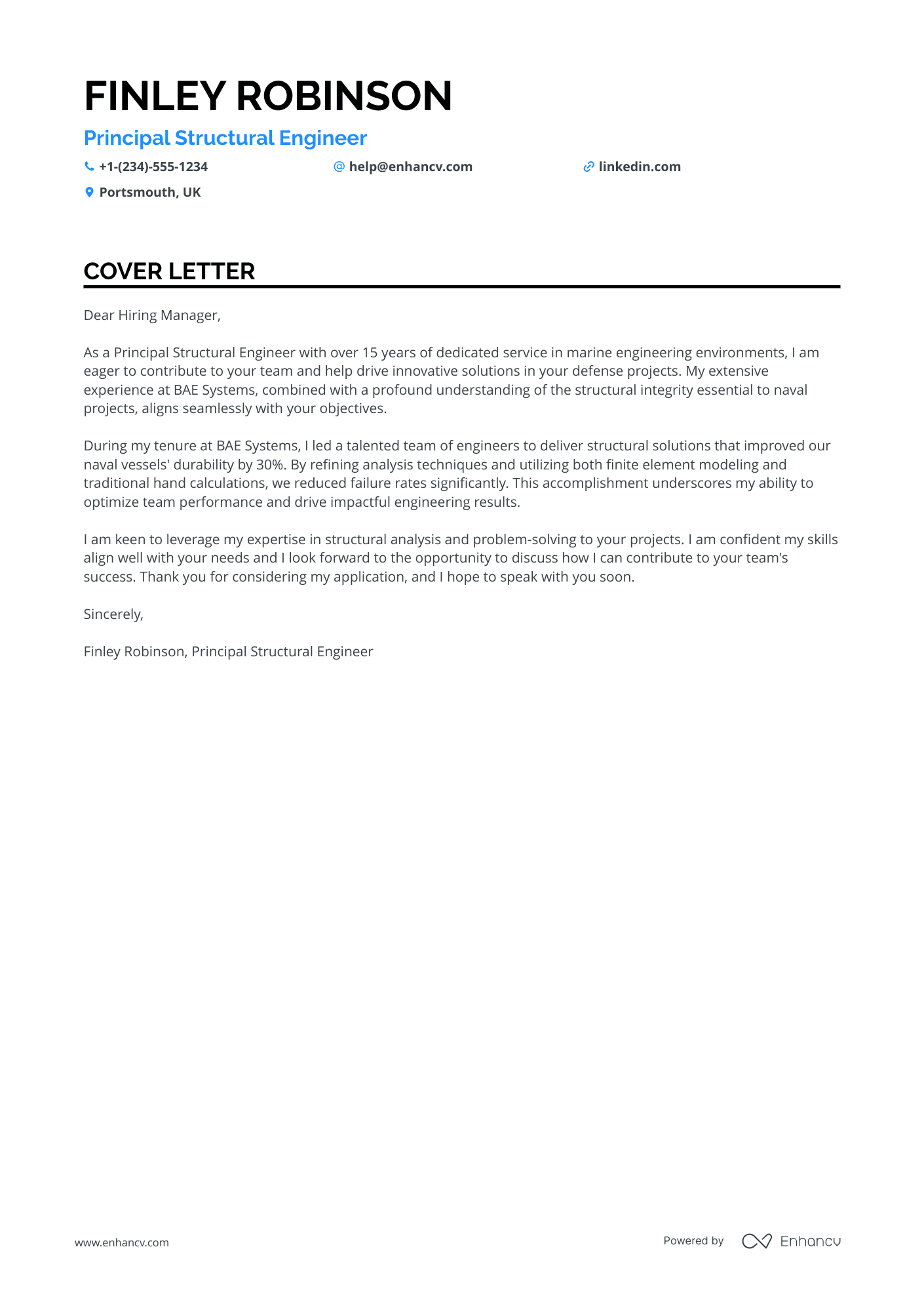 Structural Engineer Cover Letter Examples & Guide for 2026