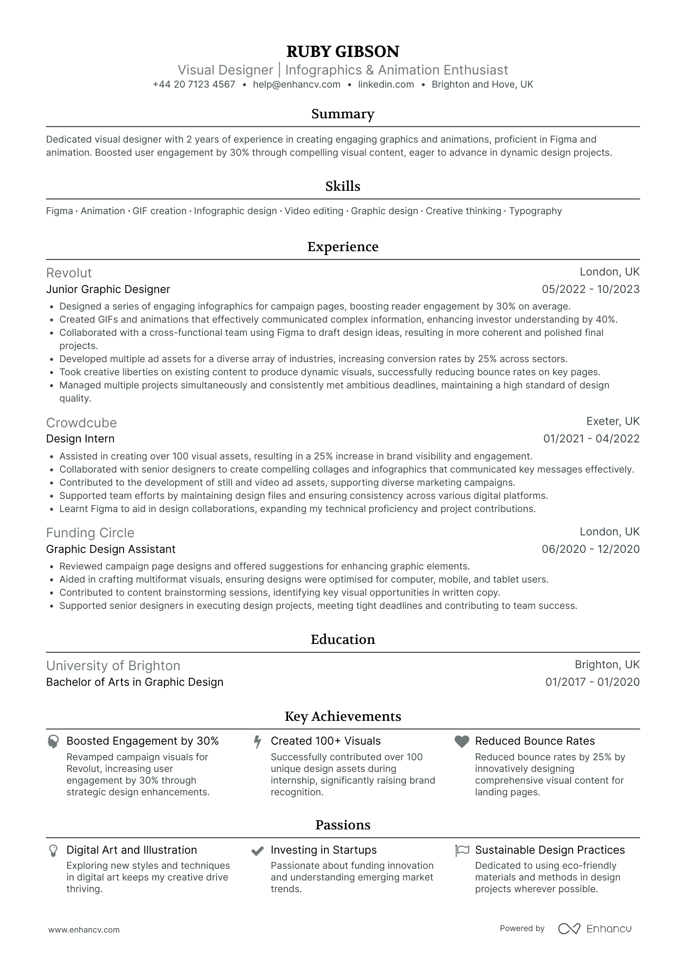 Junior Graphic Designer CV Examples & Guide for 2026