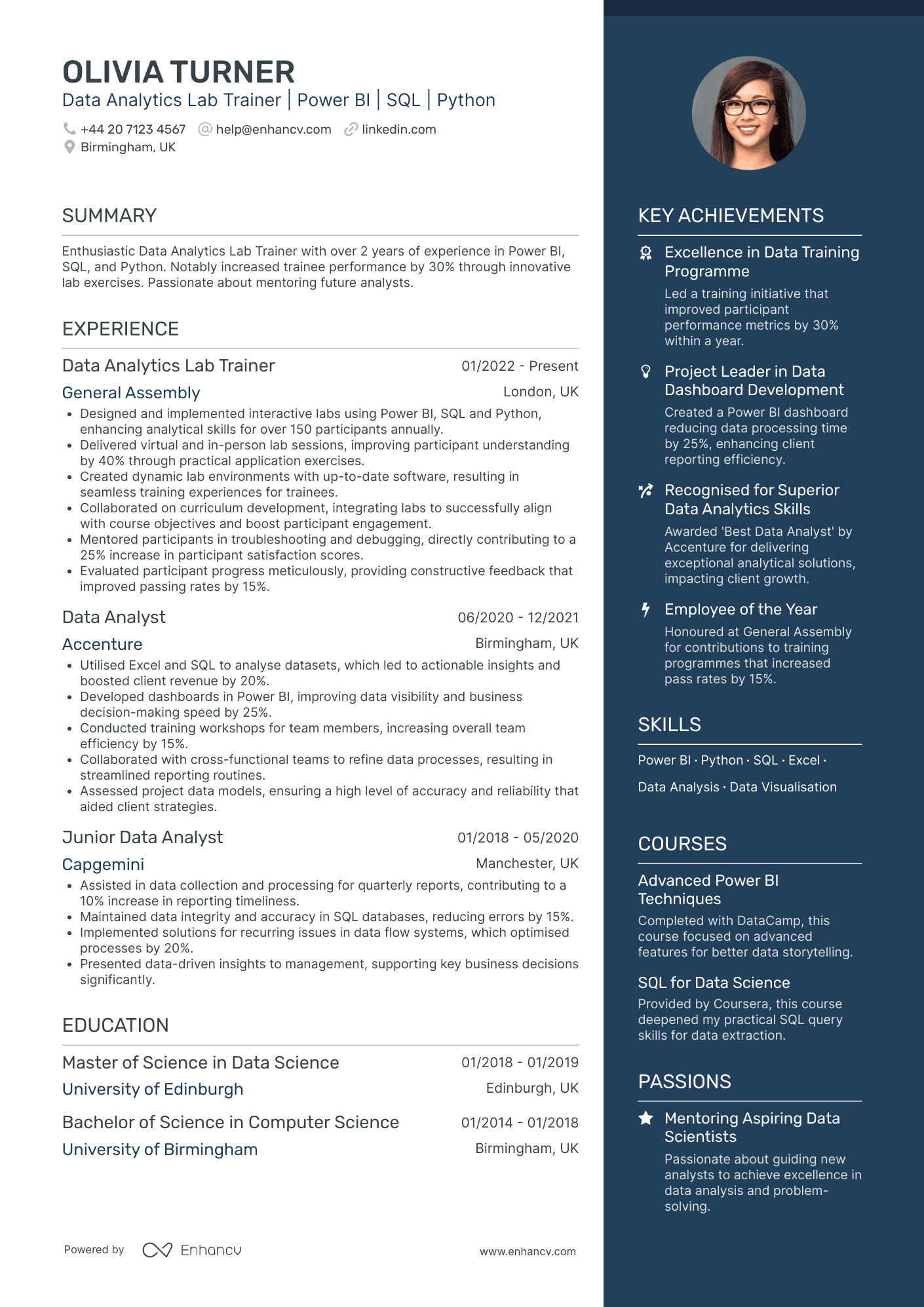 Power Bi CV Examples & Guide for 2026