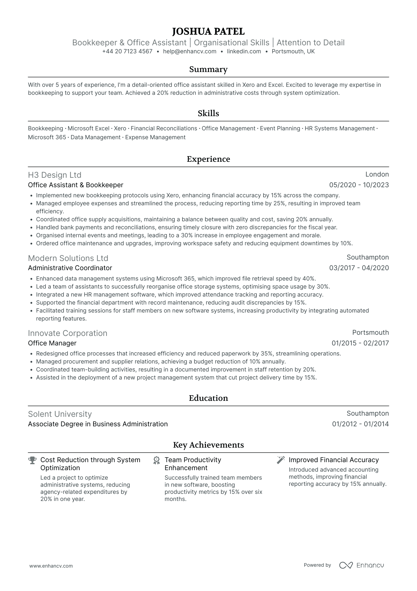 Bookkeeper CV Examples & Guide for 2026