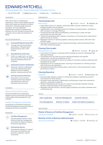 Cleaner CV Examples & Guide for 2026
