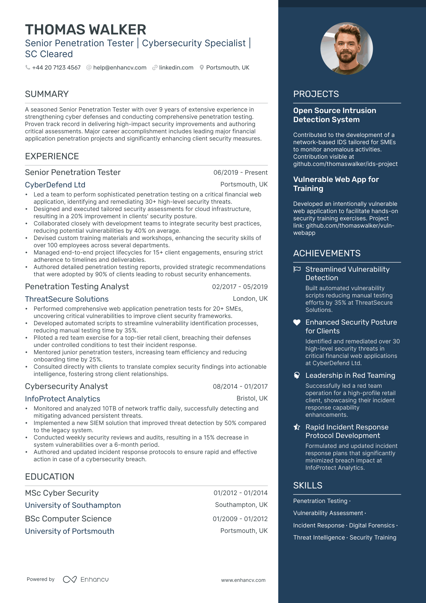 Penetration Tester CV Examples & Guide for 2025