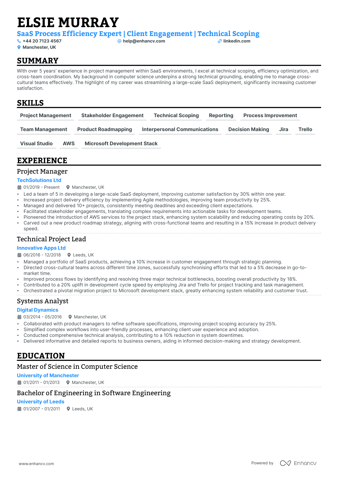 Delivery Manager CV Examples & Guide for 2025