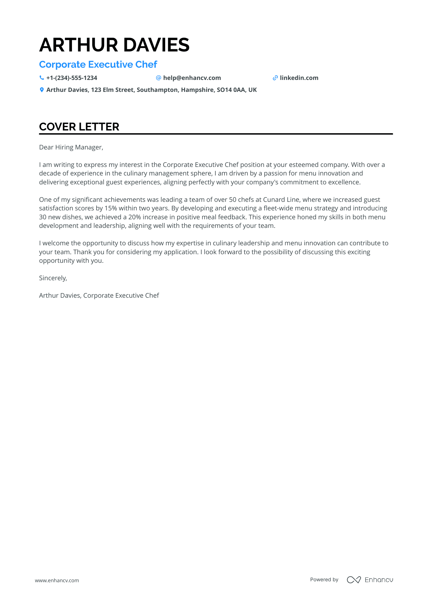 Restaurant Cover Letter Examples & Guide for 2025