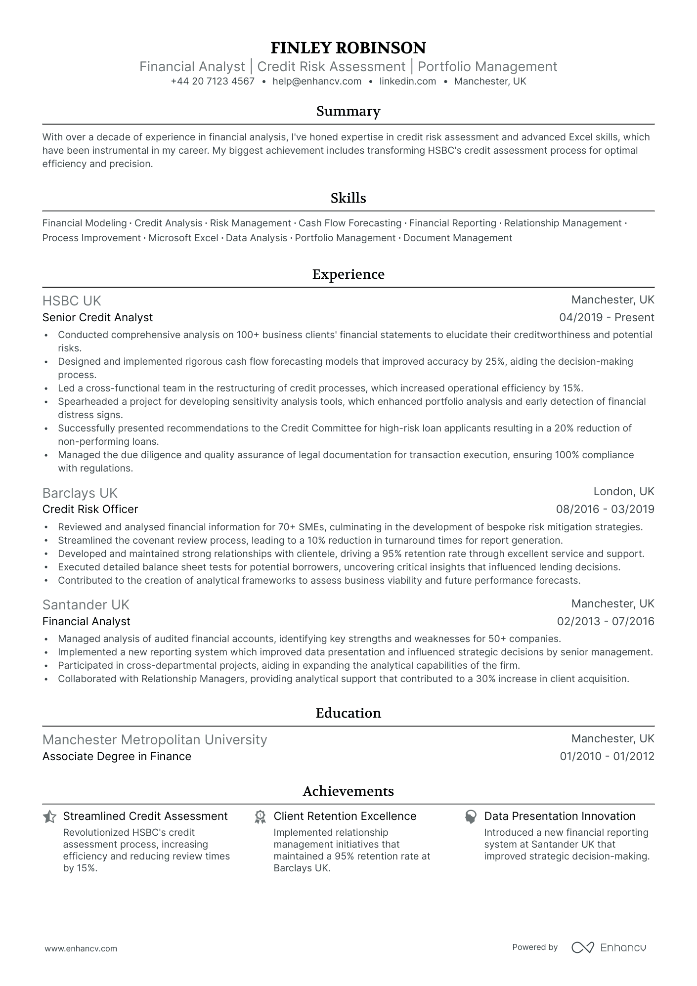 Credit Analyst CV Examples & Guide for 2025