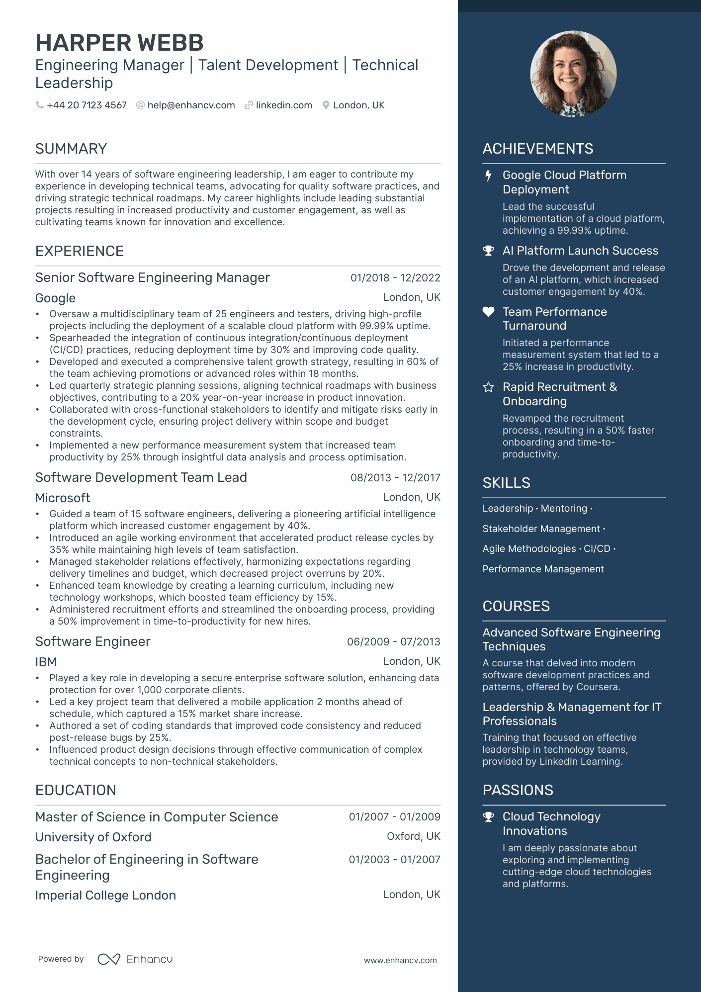 Engineering Manager CV Examples & Guide for 2025