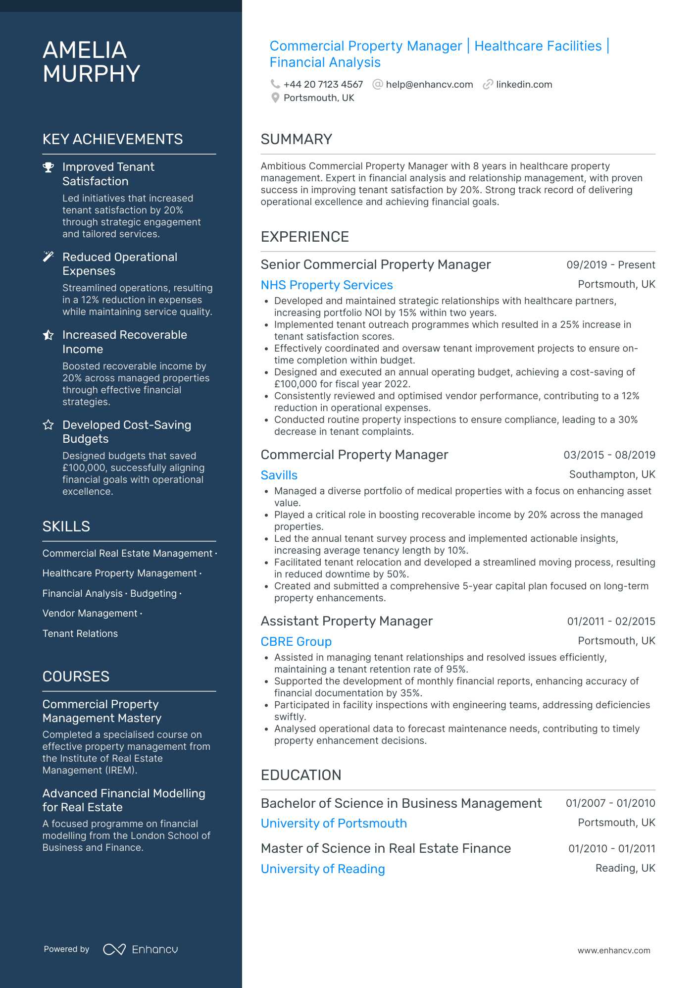 Commercial Manager CV Examples & Guide for 2025