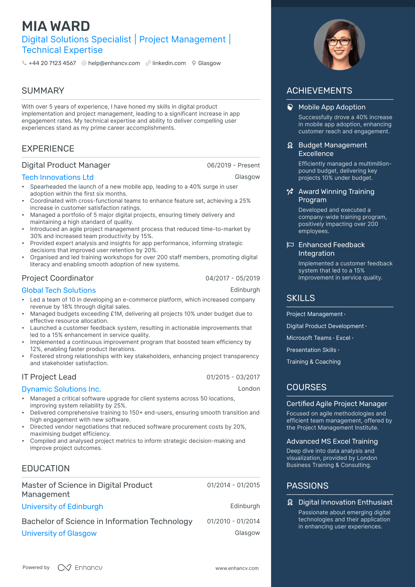 Digital Project Manager CV Examples & Guide for 2025