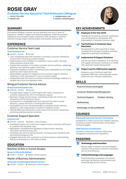 Customer Service CV Examples & Guide for 2026