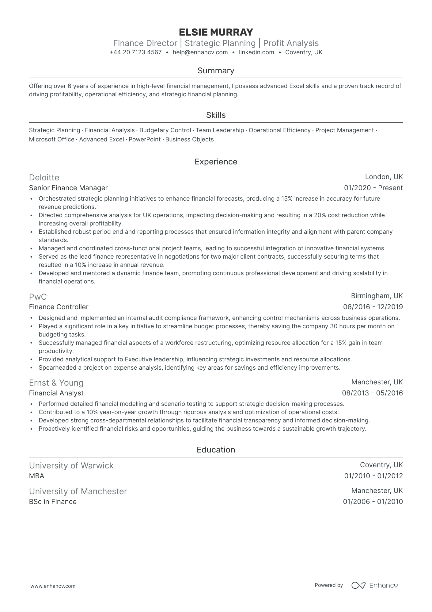 Finance Director CV Examples & Guide for 2025