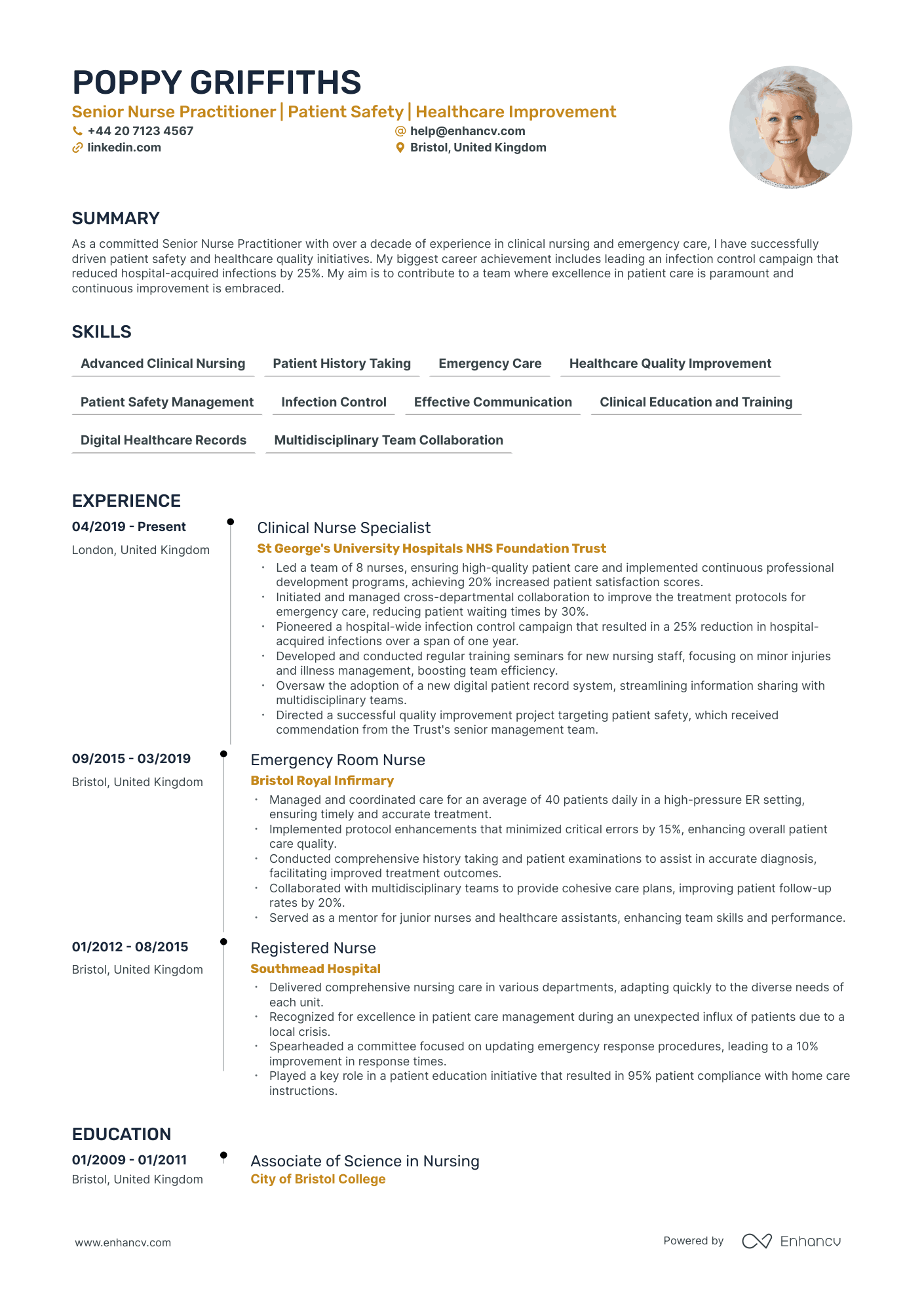 Nurse Practitioner CV Examples & Guide for 2025