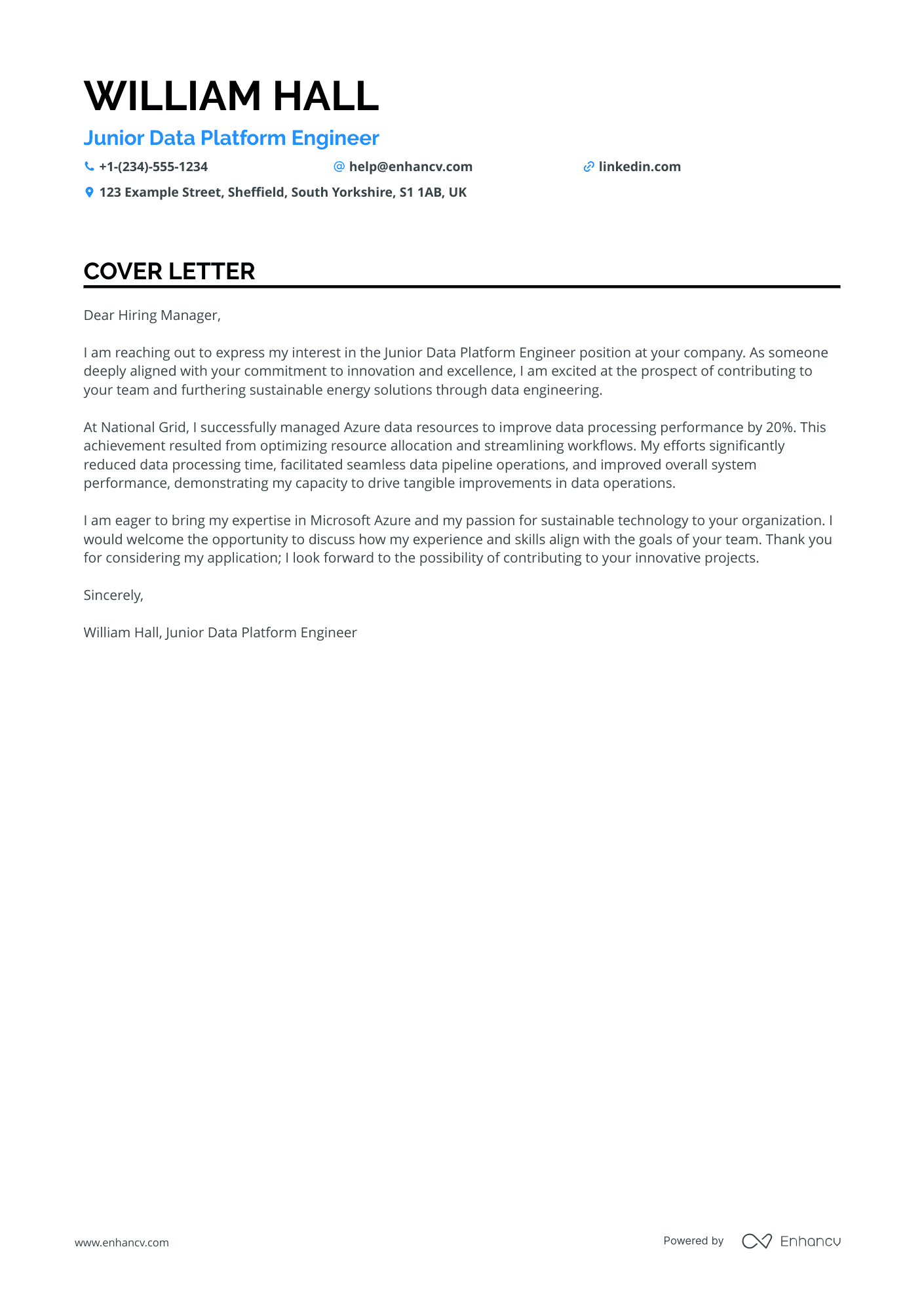 Data Engineer Cover Letter Examples & Guide for 2026