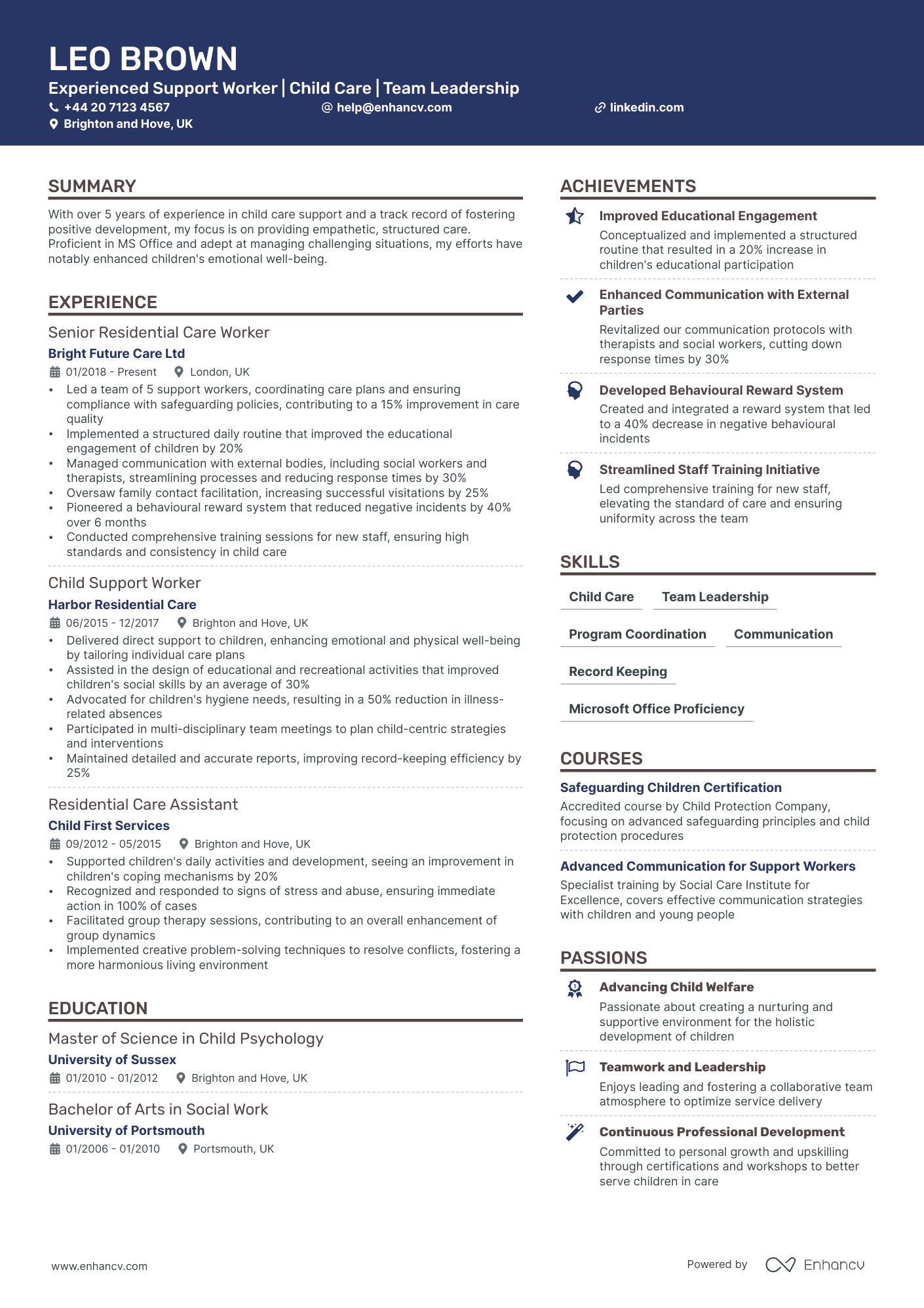 Support Worker CV Examples & Guide for 2025