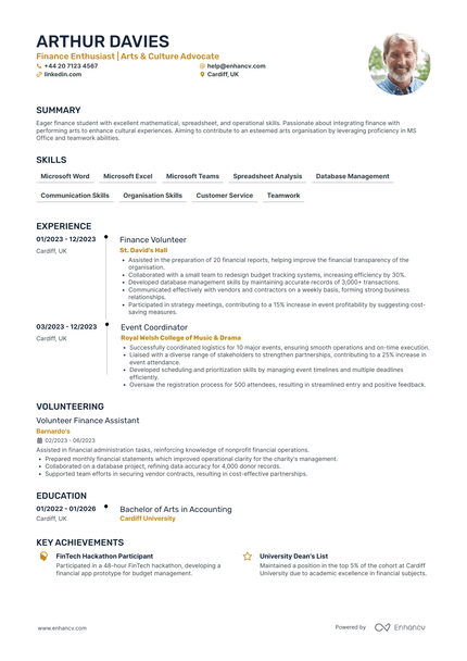 Finance Intern CV Examples & Guide for 2026