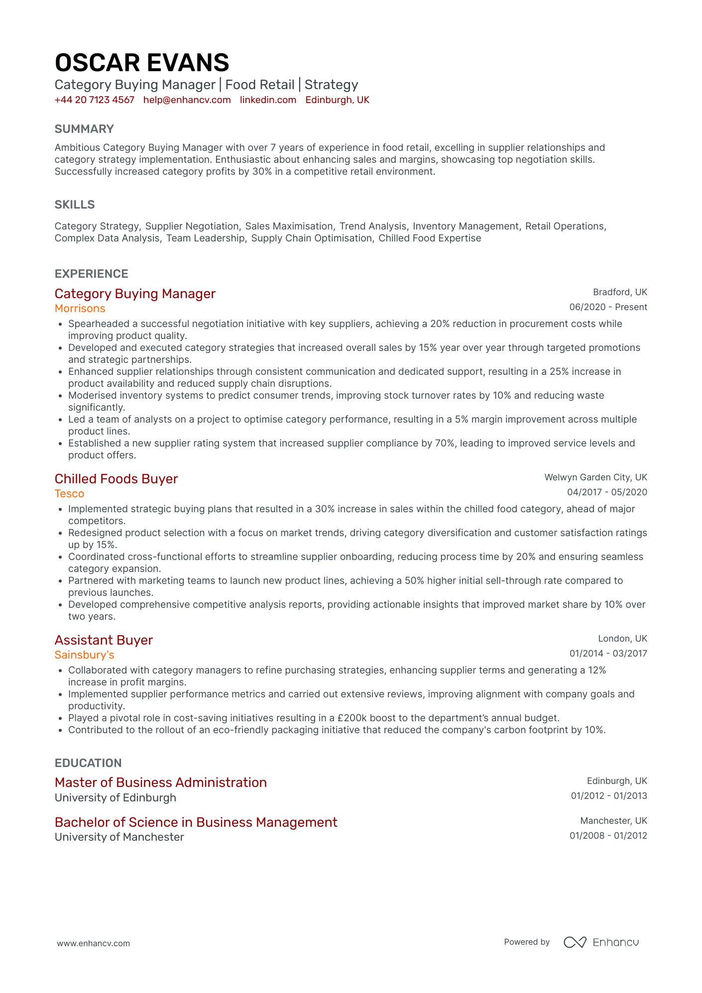 Retail Manager CV Examples & Guide for 2026