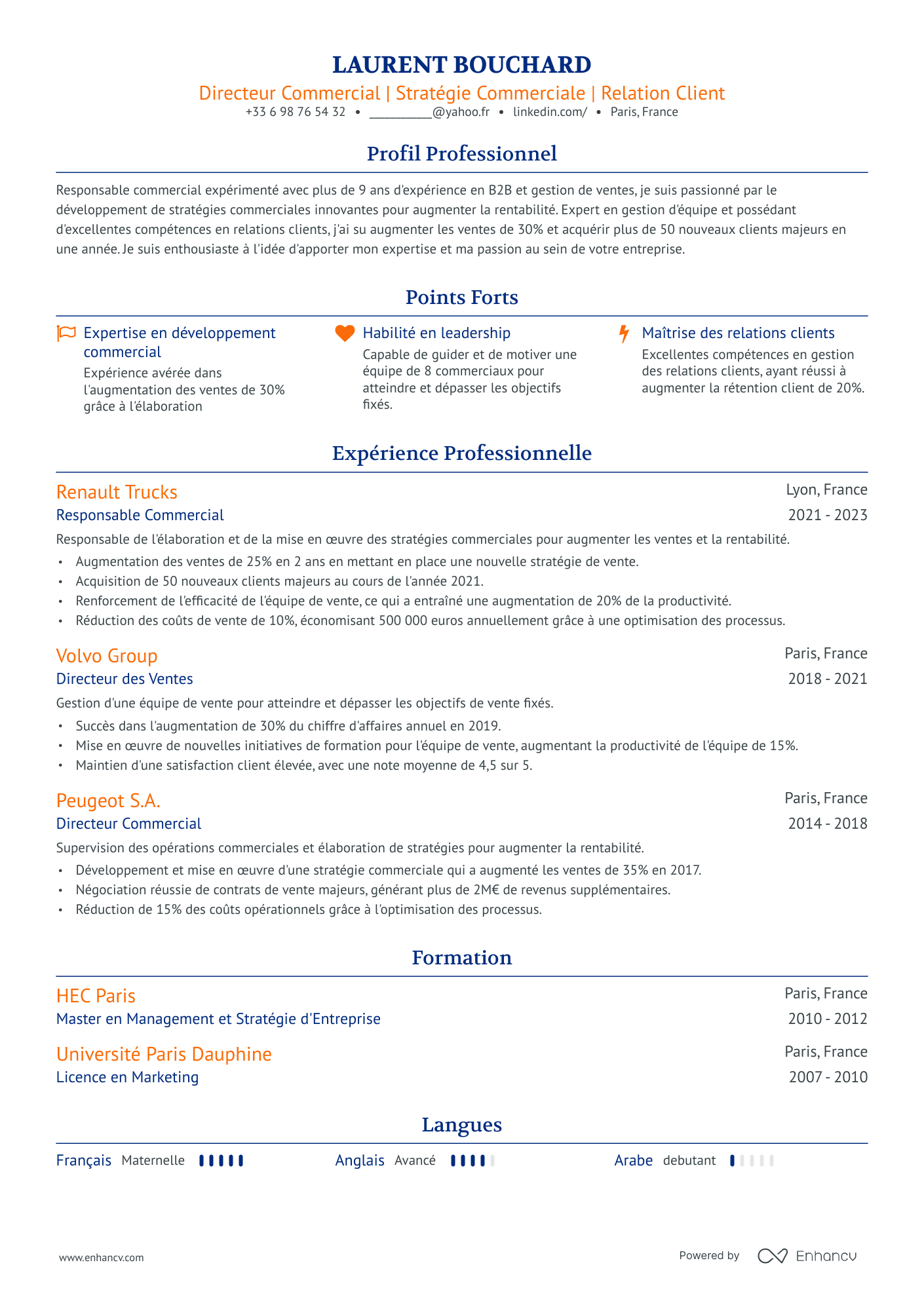Créateur de CV IA | Meilleur créateur de CV IA GPT | Enhancv