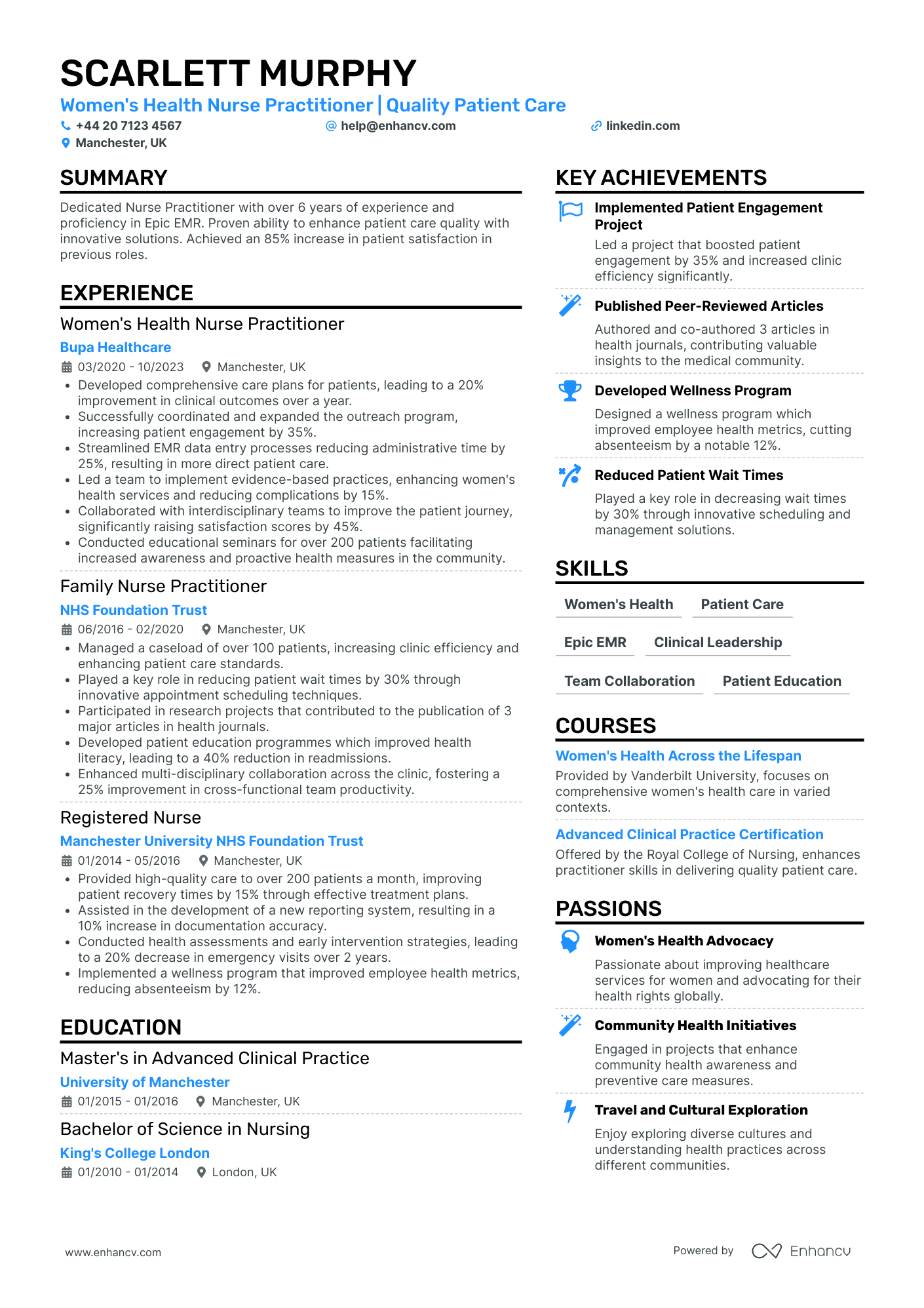 Nurse Practitioner CV Examples & Guide for 2026