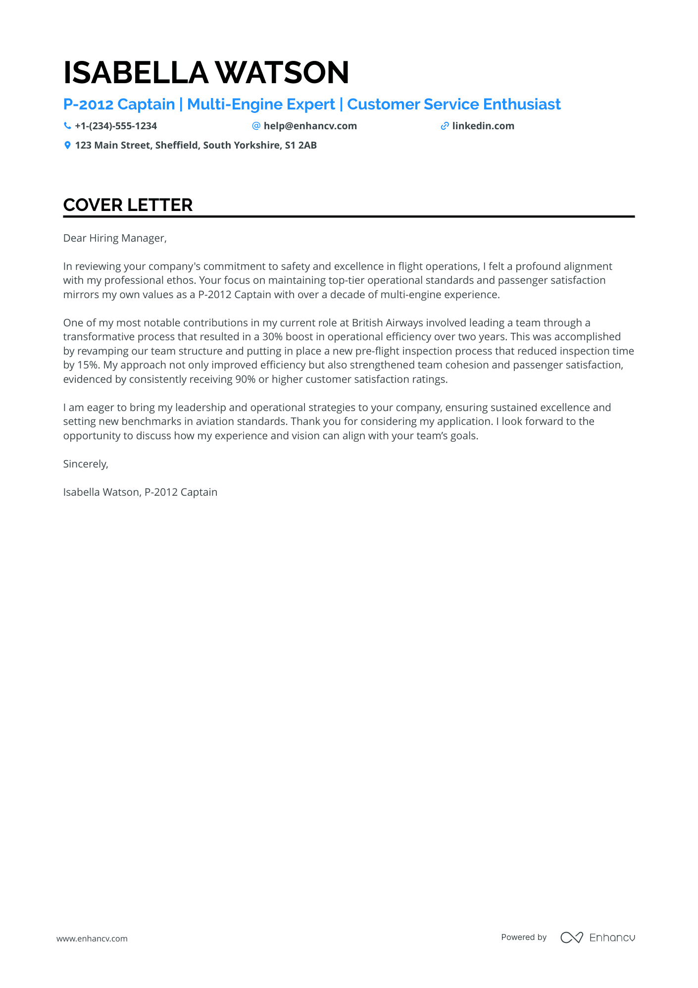 Pilot Cover Letter Examples & Guide for 2026