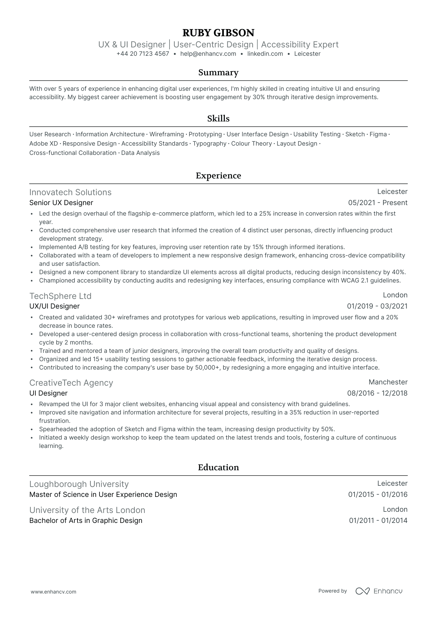 UX UI Designer CV Examples & Guide for 2025