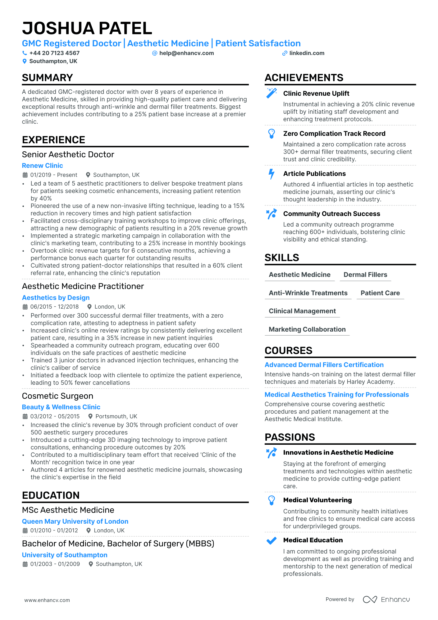 Doctor CV Examples & Guide for 2024