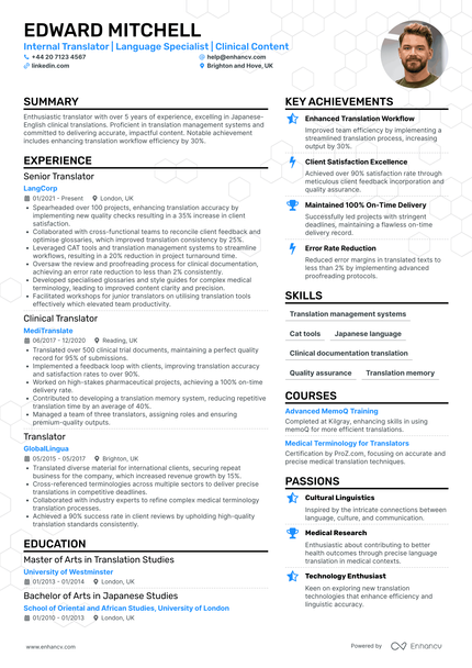 Translator CV Examples & Guide for 2026