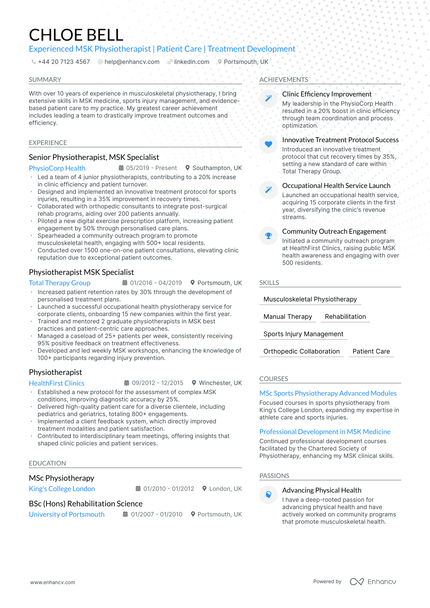 Therapist CV Examples & Guide for 2025