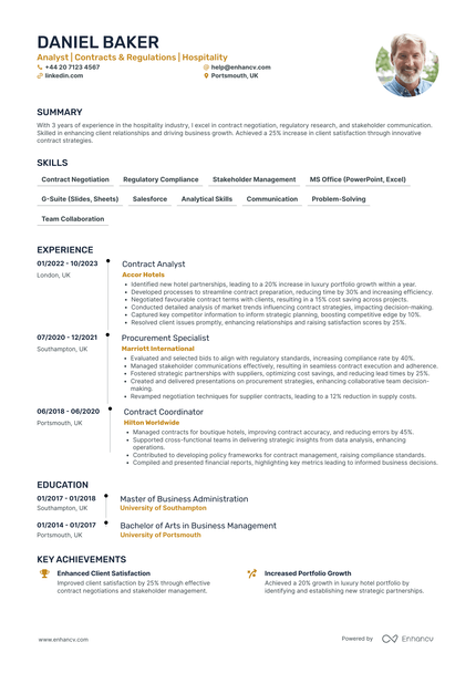 Hospitality CV Examples & Guide for 2026